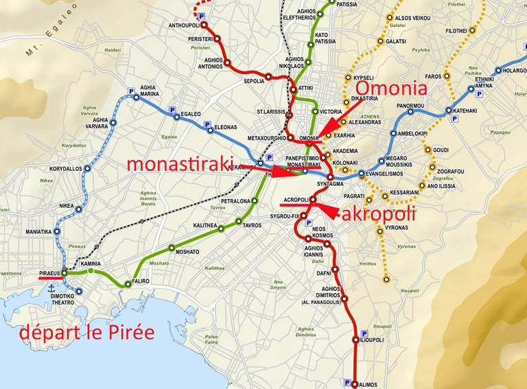 escale de croisière à Athènes